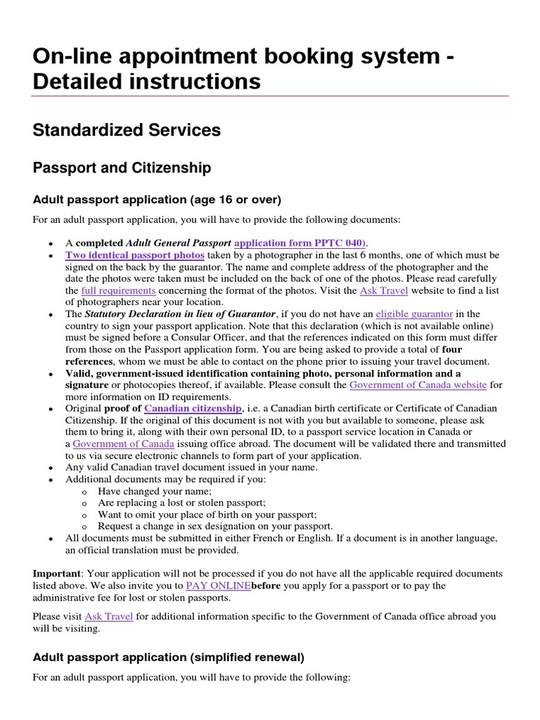 On-Line Appointment Booking System - Detailed Instructions ...