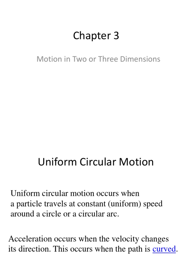 Chapter 3 Circular Motion1 | PDF | Acceleration | Spacetime