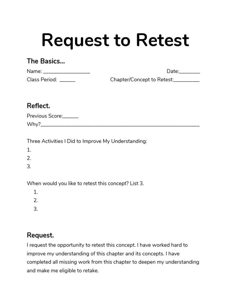 Request To Retest | PDF | Career & Growth