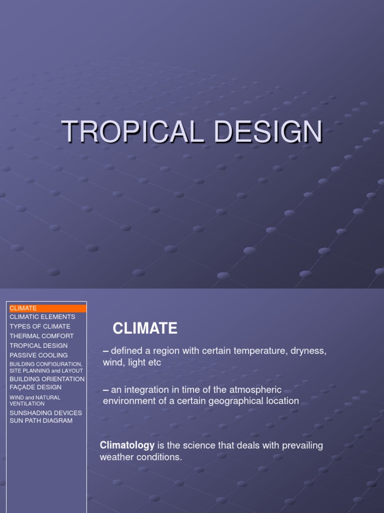 Tropical Design | PDF | Humidity | Climate