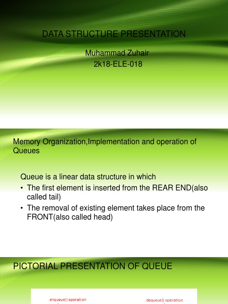 Data Structure Presentation: Muhammad Zuhair 2k18-ELE-018 | PDF