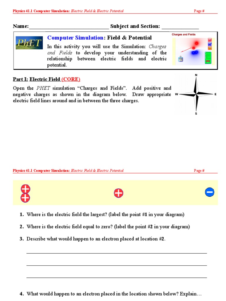 Electric Field & Potential Simulation Guide | PDF | Electric Field ...