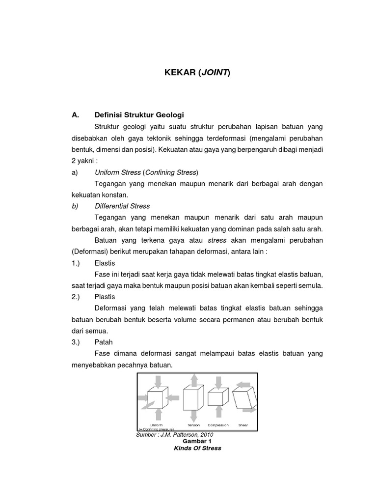 Struktur Geologi Kekar dan Jenisnya | PDF