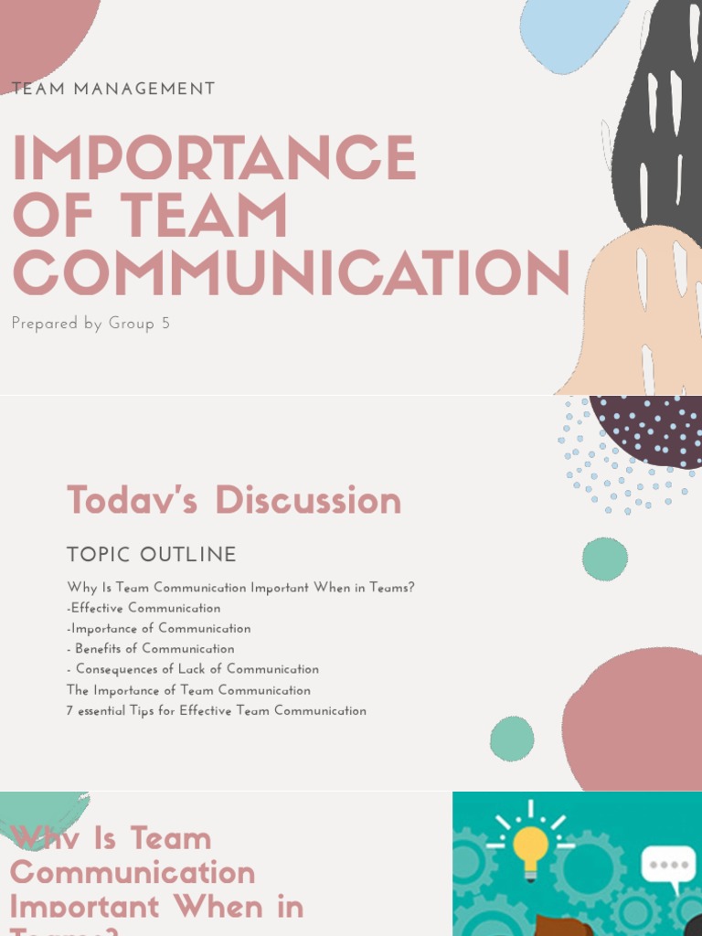The Importance of Team Communication | PDF | Team Building | Collaboration