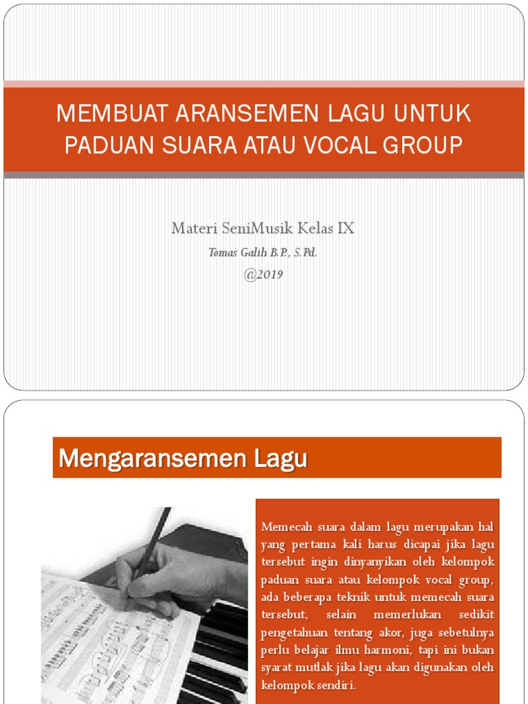 Panduan Aransemen Lagu Paduan Suara | PDF | Seni & Disiplin Bahasa