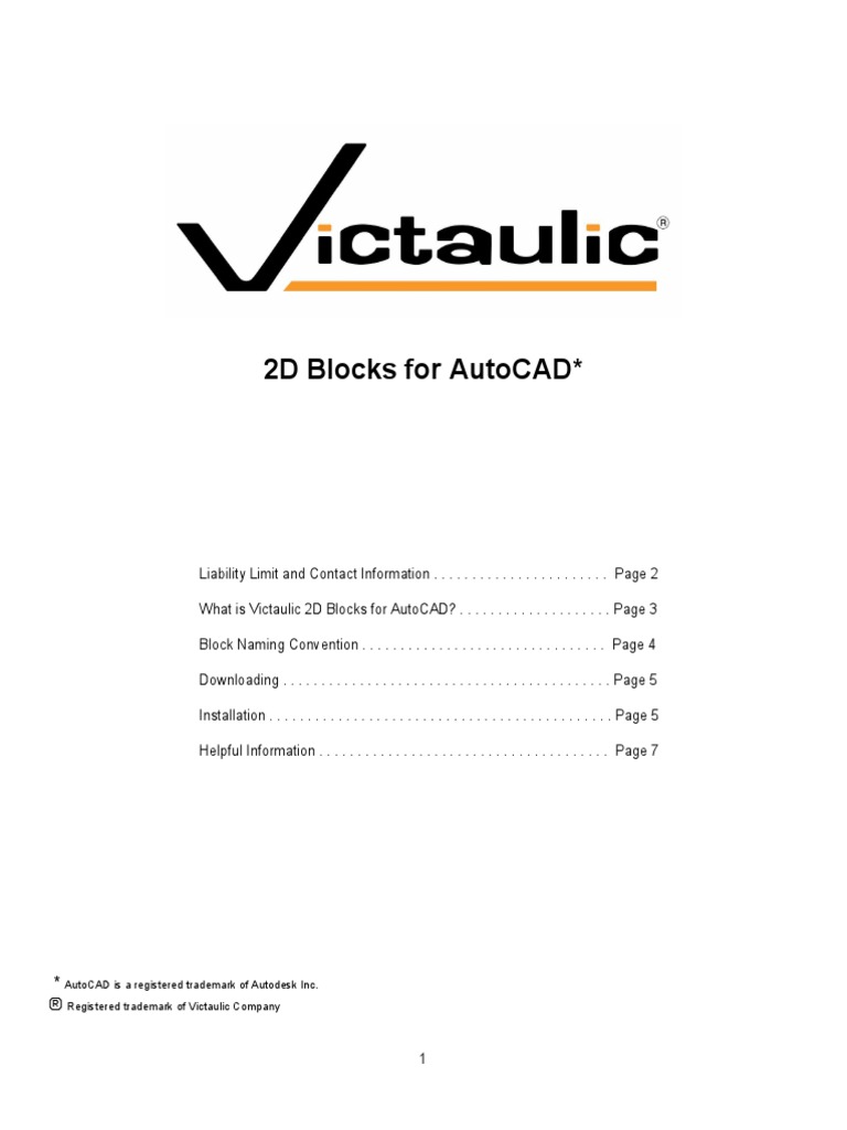 Victaulic 2D Blocks | PDF | Auto Cad | Computing