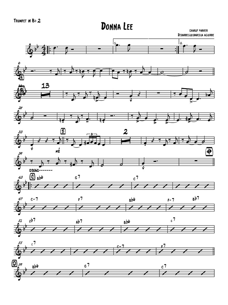 Donna Lee - Trumpet in BB 2 | PDF