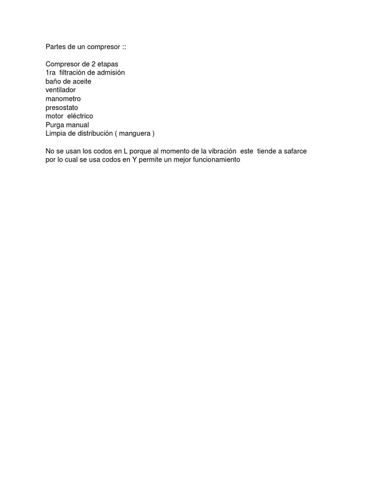 Partes Del Compresor | PDF | Tecnología