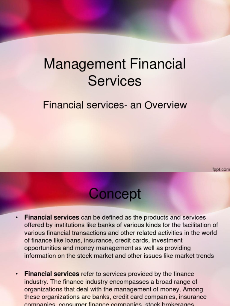 Management Financial Services | PDF | Stock Market | Banks