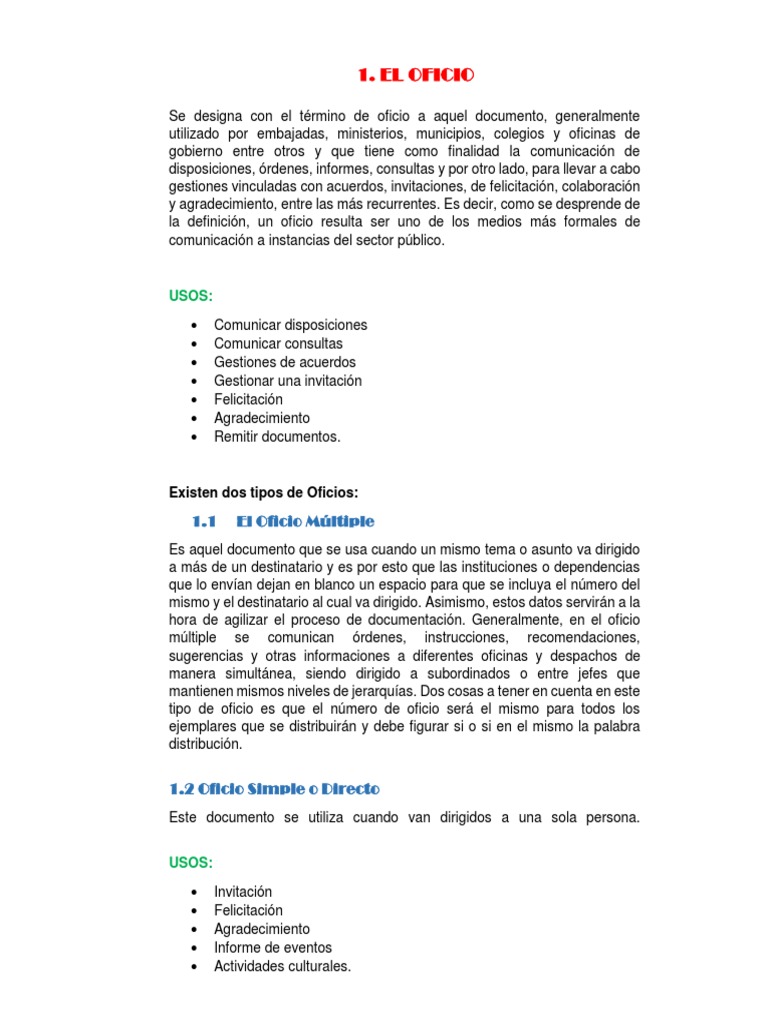 Oficios Multiples | PDF