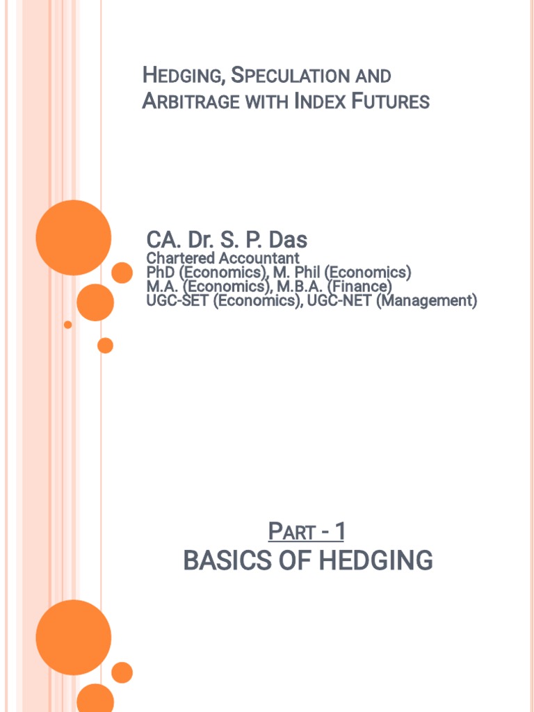 05 - Hedging, Speculation & Arbitrage With Index Futures | PDF ...