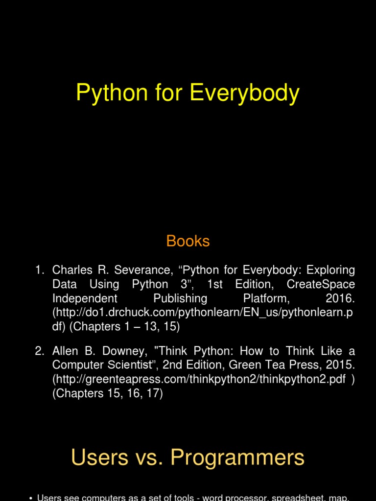 Pythonlearn 01 Intro Pdf Computer Program Programming