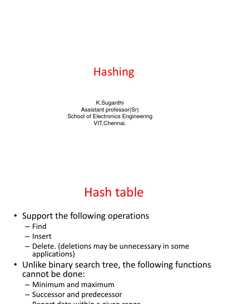 Hash Table PDF | PDF | Theoretical Computer Science | Discrete Mathematics