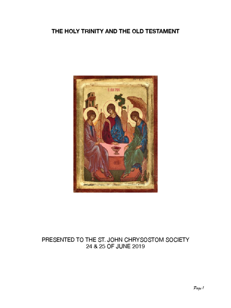 The Holy Trinity and The Old Testament | PDF | Septuagint | Trinity