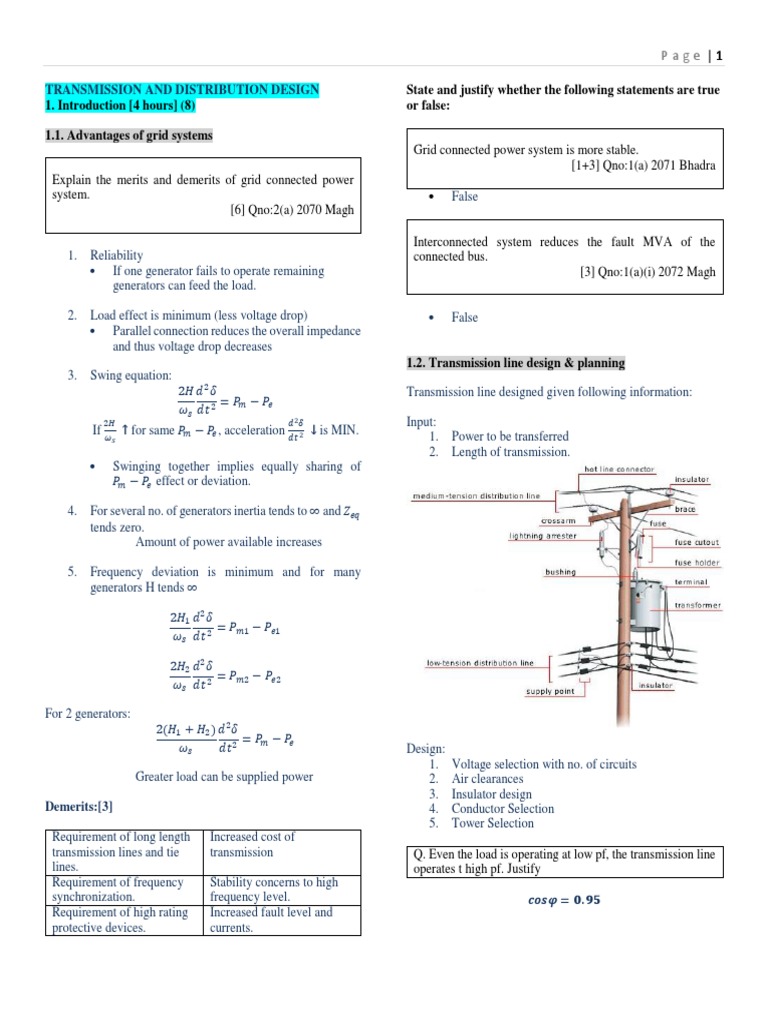Transmission and Distribution Design | PDF | High Voltage Direct ...
