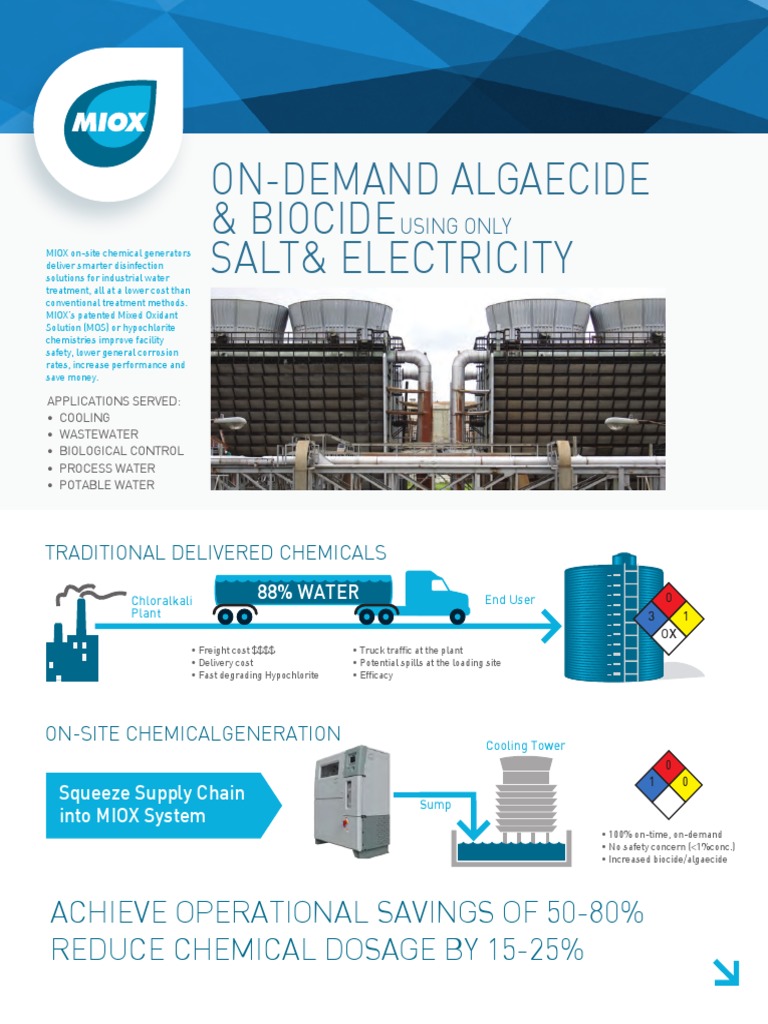 Brochure MIOX For Cooling Towers JM PDF | PDF | Materials | Chemistry