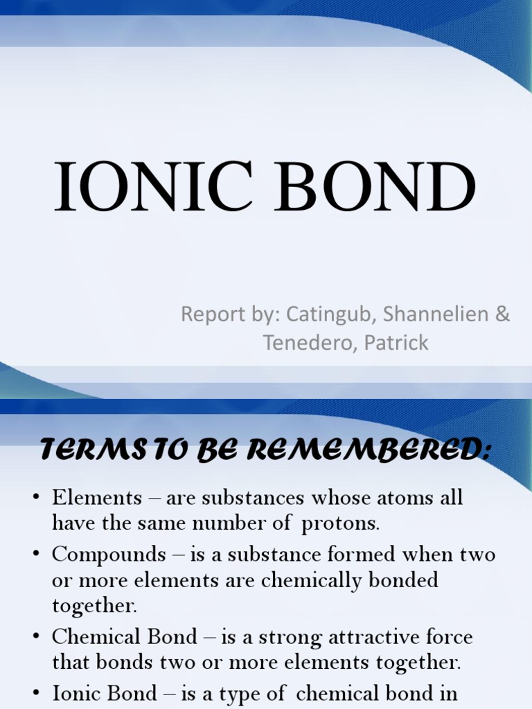 Ionic Compound | PDF | Ion | Ionic Bonding