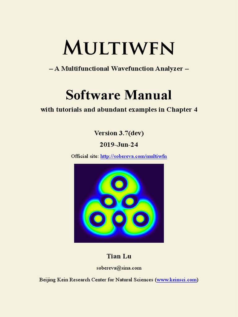 Manual Software Multiwfn | PDF | Molecular Orbital | Chemical Bond