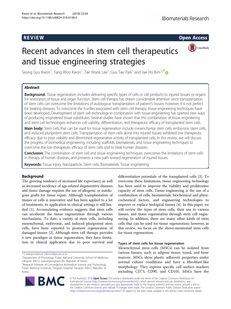 Tissue Engineering | PDF | Tissue Engineering | Stem Cell
