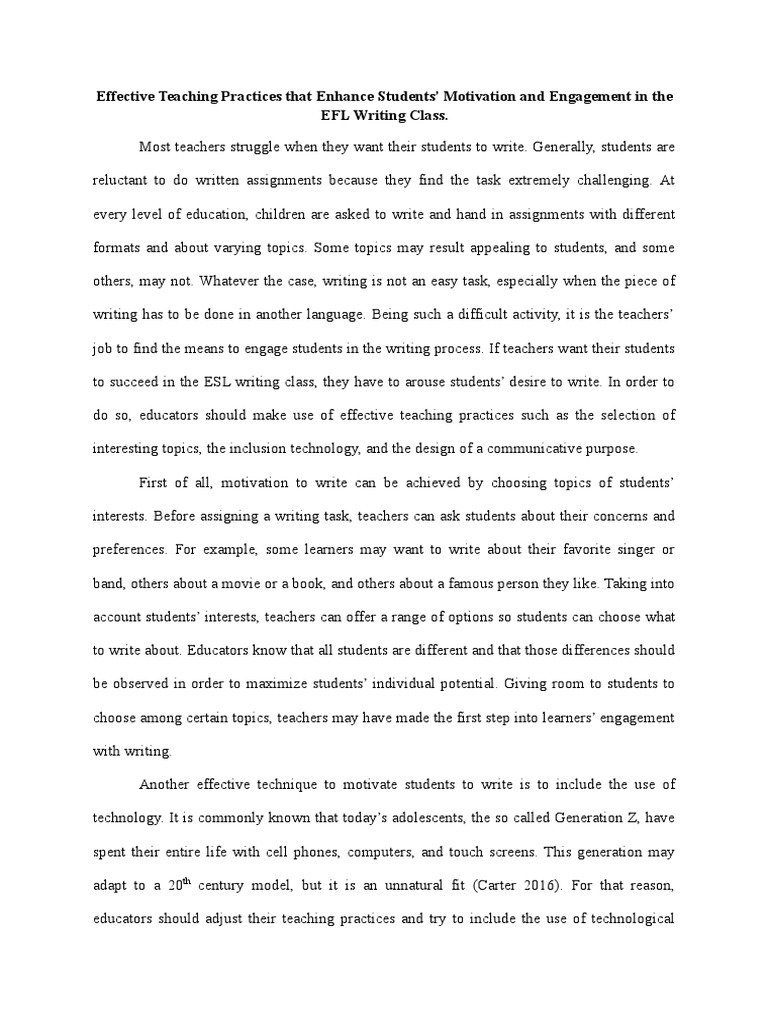 Effective Teaching Practices Pdf English As A Second Or Foreign