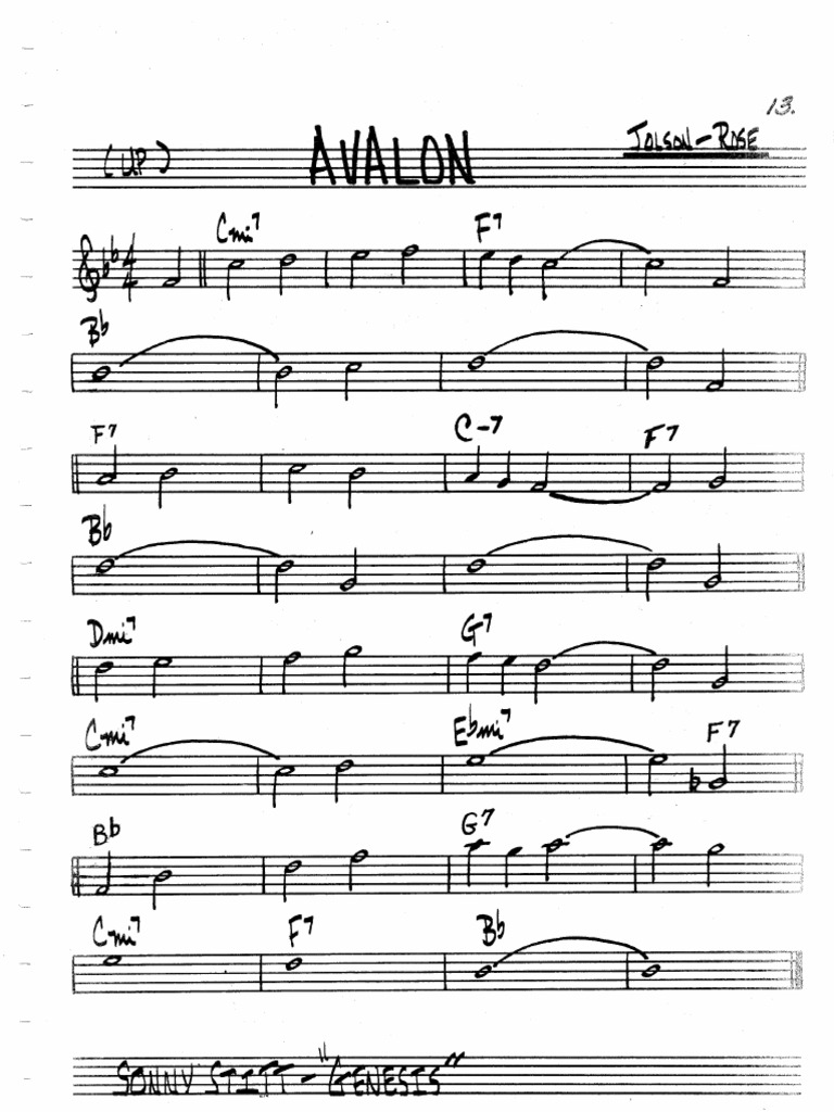 Avalon (Lead Sheet) | PDF