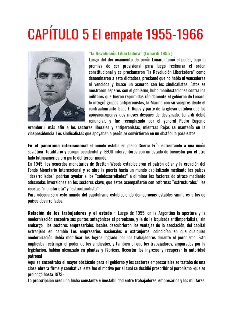 5) El Empate (1955-1966) | PDF | Elecciones | Economía (general)