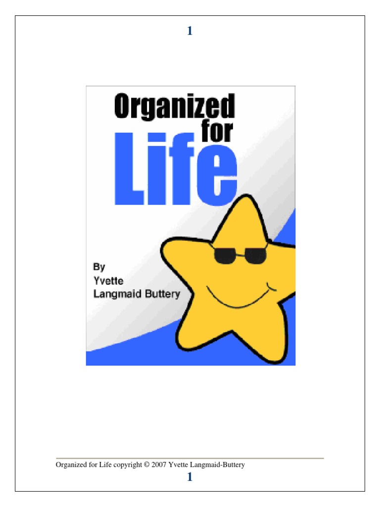 Organized For Life 2nd Edition | PDF | Feeling | Habits