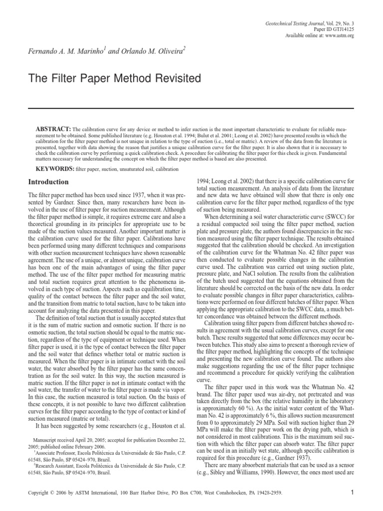 The Filter Paper Method Revisited | PDF | Relative Humidity | Humidity