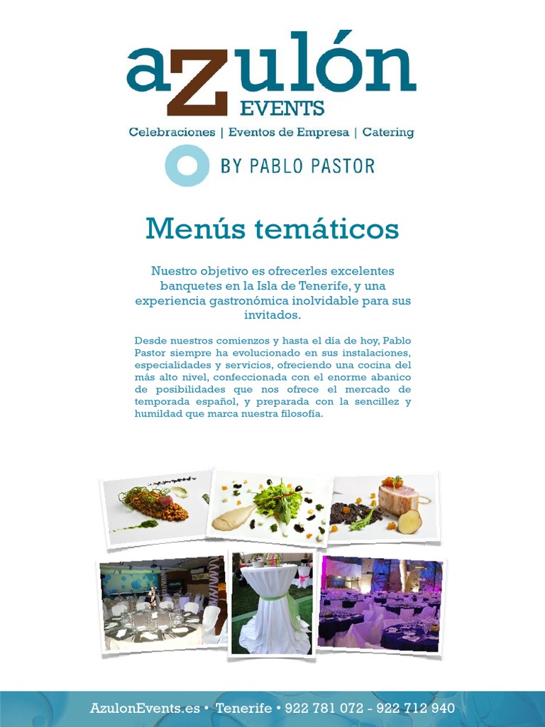 Menús Temáticos para Eventos en Tenerife | PDF | ensalada | Cocina