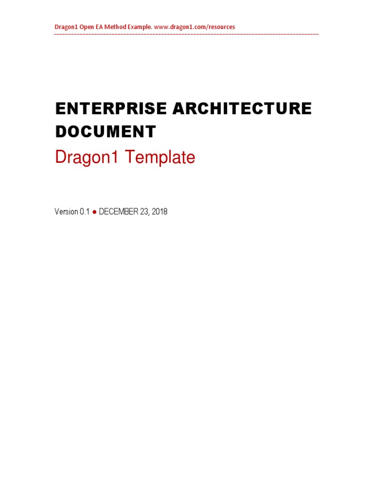 Dragon1 Enterprise Architecture Document Example v0.1d | PDF ...