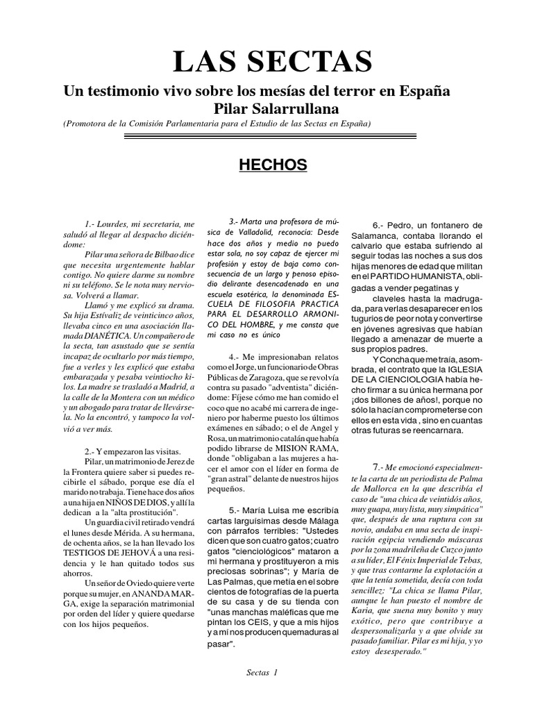 Sectas | PDF | Secta | Madrid