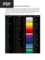 Sorastro's Paint Conversion Chart - Sheet1 | PDF | Blue | Grey