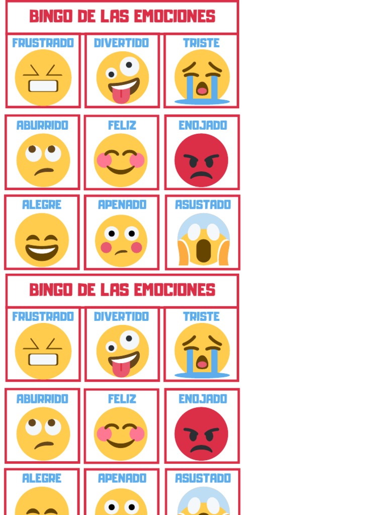 Bingo Emociones PDF | PDF