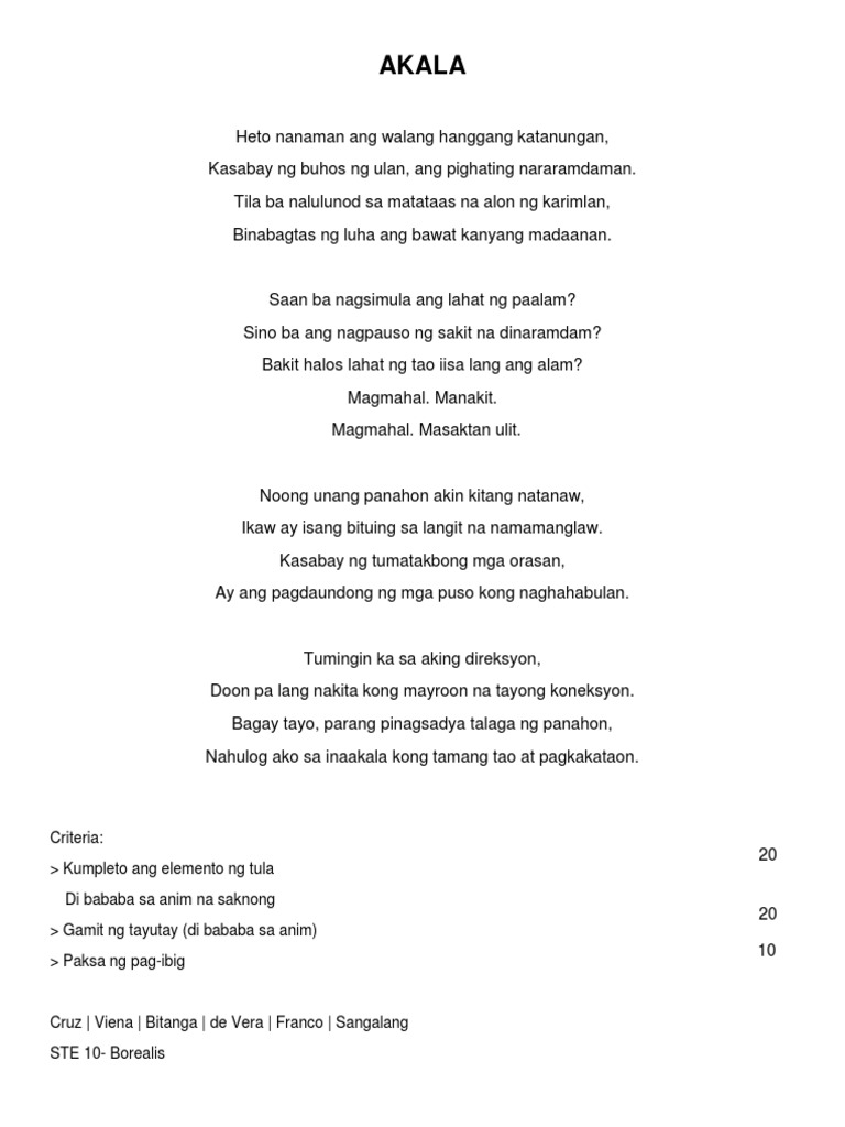 Tula Filipino | PDF
