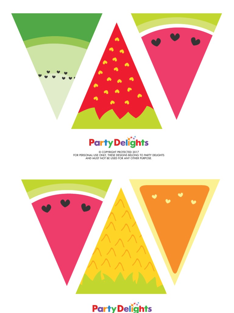 Free Printable Fruit Bunting PDF | PDF