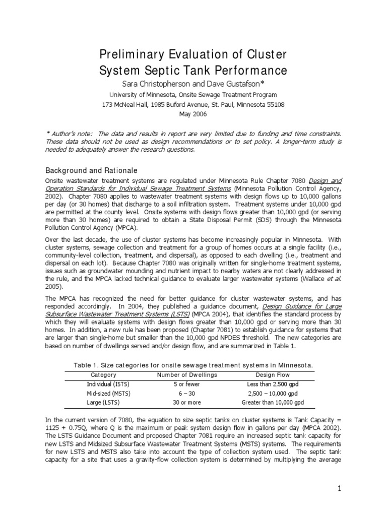 Cluster System Septic Tank PDF | PDF | Sewage Treatment | Septic Tank