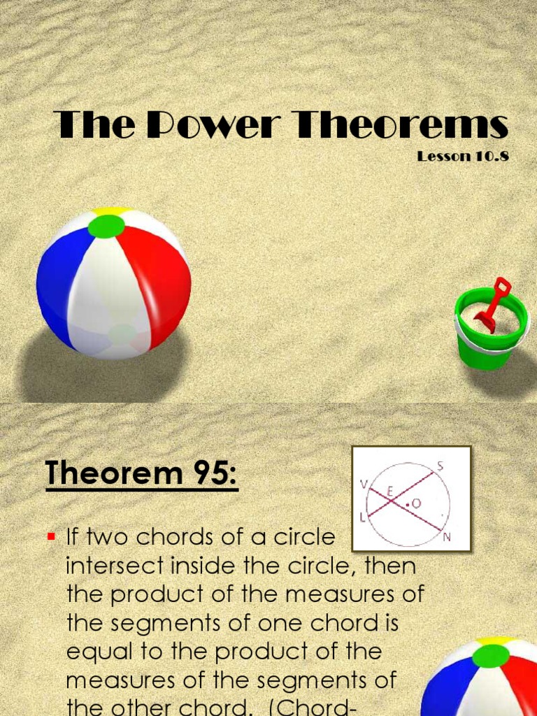 Circle Geometry Power Theorems Explained | PDF