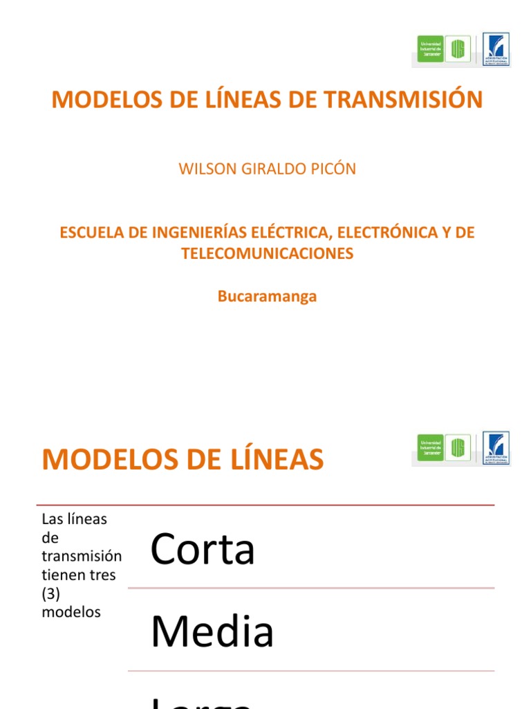 Modelos de Líneas de Transmisión: Wilson Giraldo Picón | PDF | Fase ...