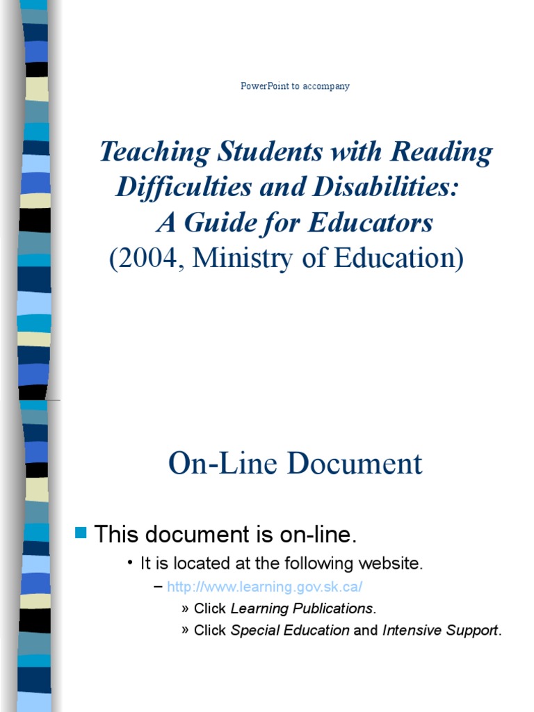 Teaching Students With Reading Difficulties and Disabilities: A Guide ...