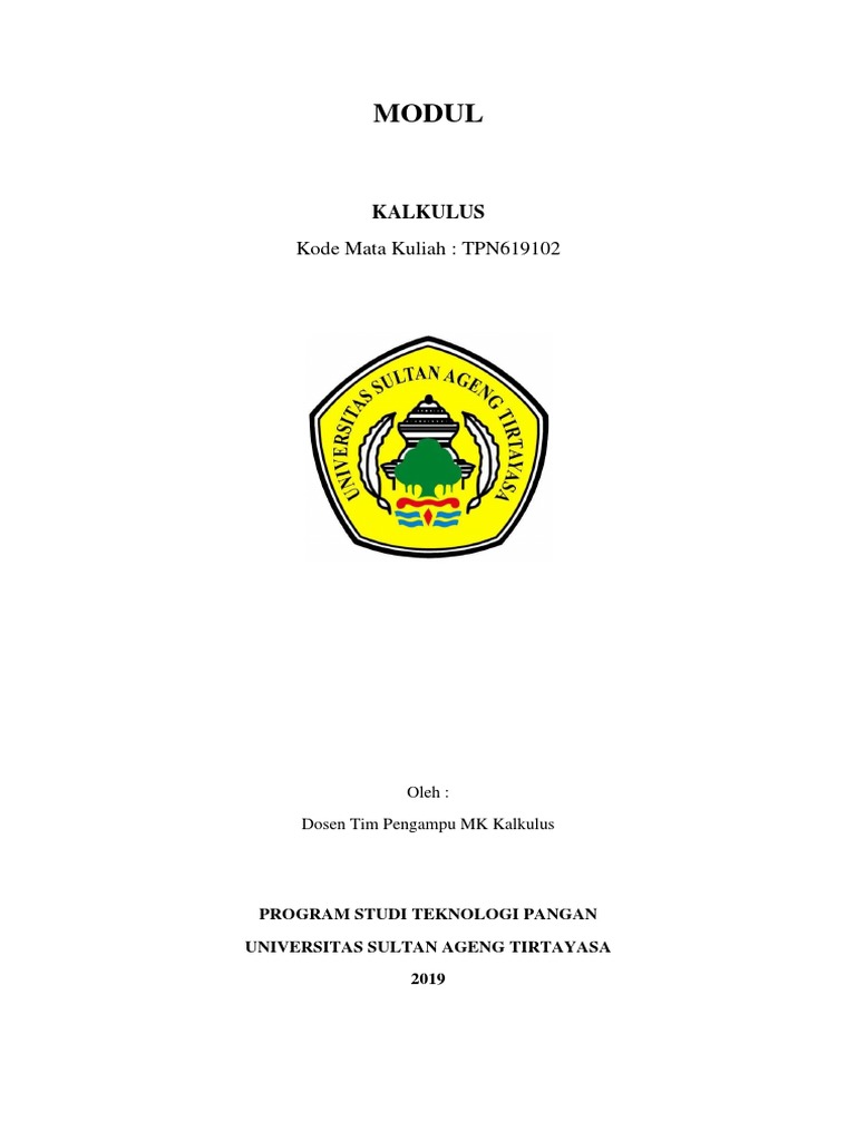 Modul Kalkulus 1 | PDF