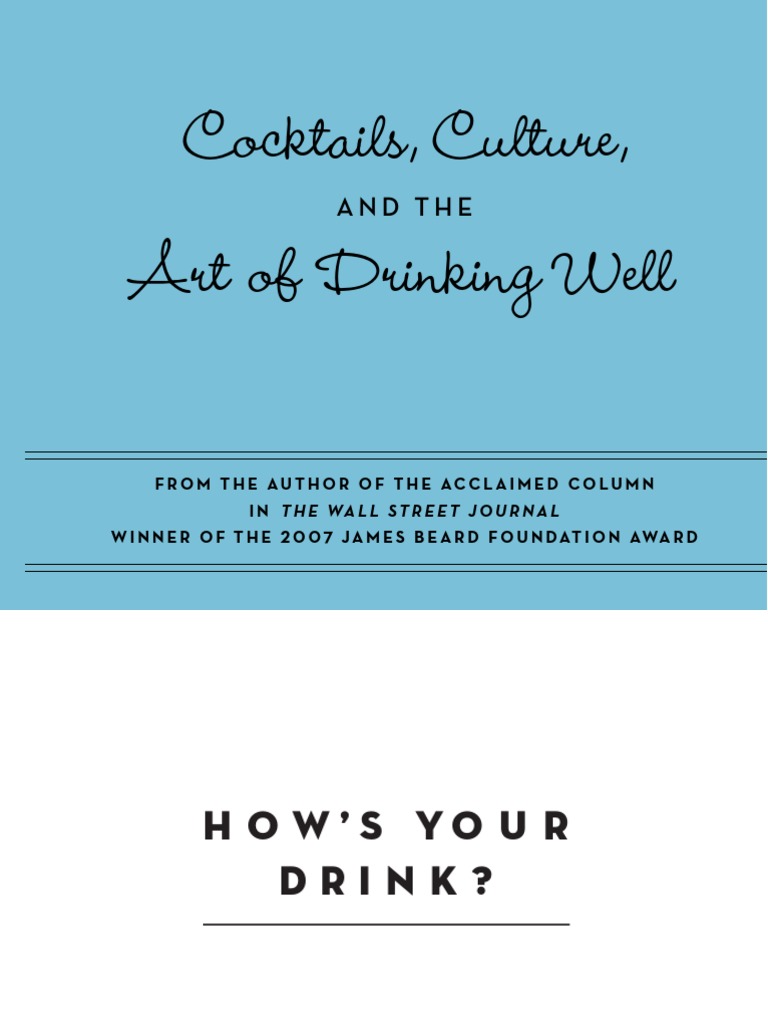 How's Your Drink | PDF | Cocktails | Beverages