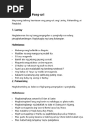 5 Halimbawa NG Lantay Na Pangungusap | PDF