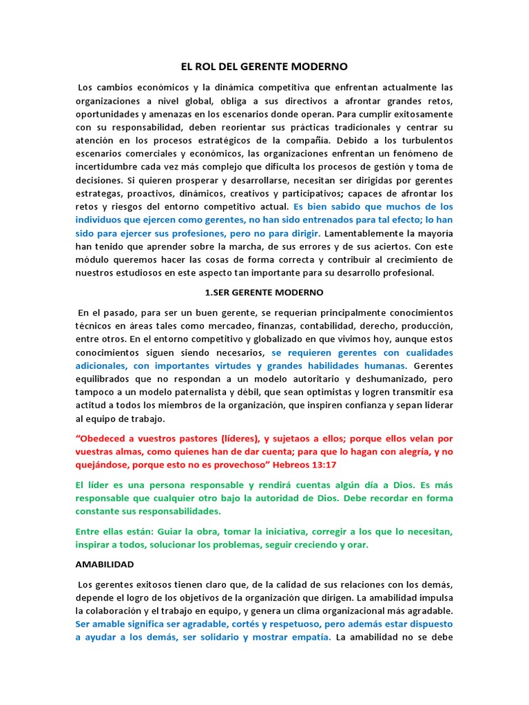 El Rol Del Gerente Moderno | Descargar gratis PDF | Liderazgo | Toma de ... El Rol Del Gerente Moderno | Descargar gratis PDF | Liderazgo | Toma de ...