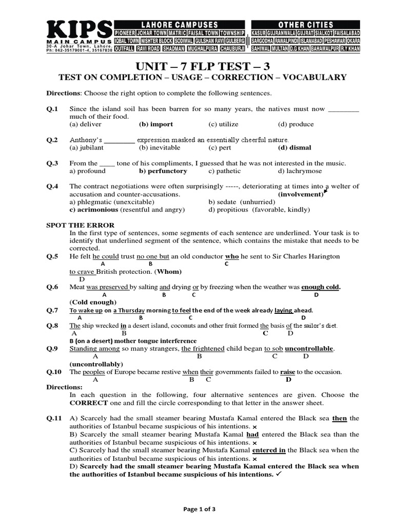 Mastering Grammar and Vocabulary: A Comprehensive English Language ...