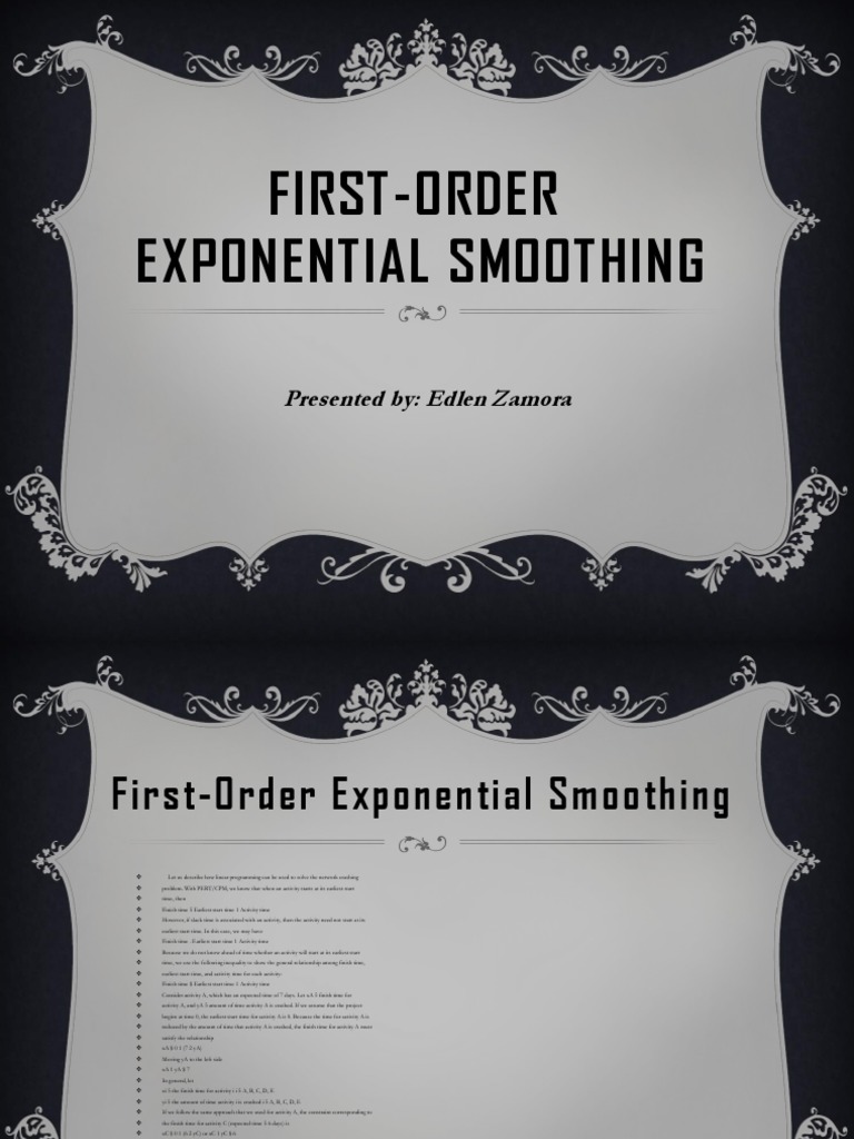 First-Order Exponential Smoothing | PDF | Forecasting | Data Analysis