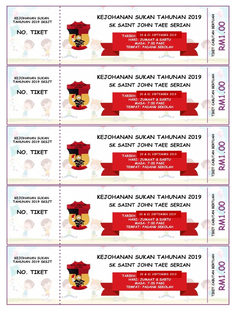 Template Tiket Cabutan Bertuah | PDF
