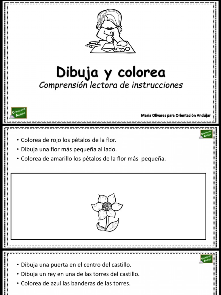Instrucciones Dibujar y Colorear | PDF