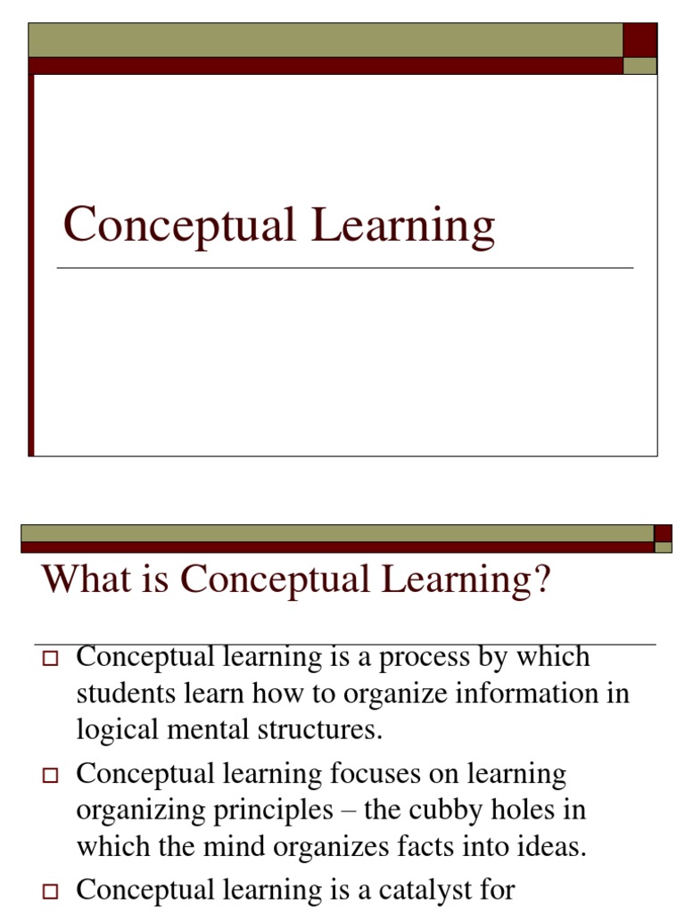 Conceptual Learning | PDF | Concept | Reason
