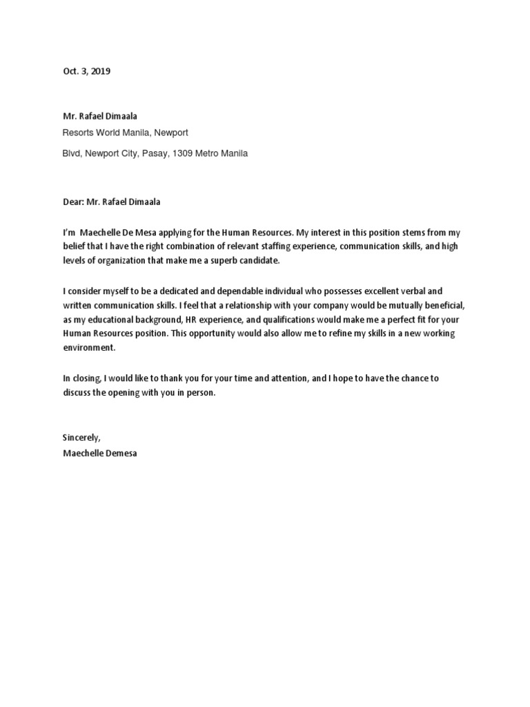 Covered Letter | PDF