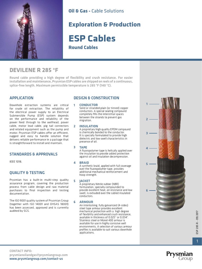 ESP Cables: Exploration & Production | PDF | Insulator (Electricity ...